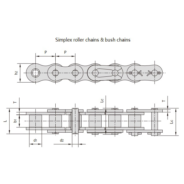 heavy duty series roller chains for industrial machinery