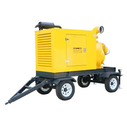 mobile diesel sewage pump which is non-clogging high flow